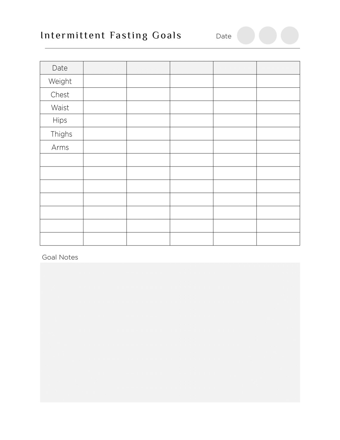Intermittent Fasting Goals and Tracker | Intermittent Fasting | Fasting ...
