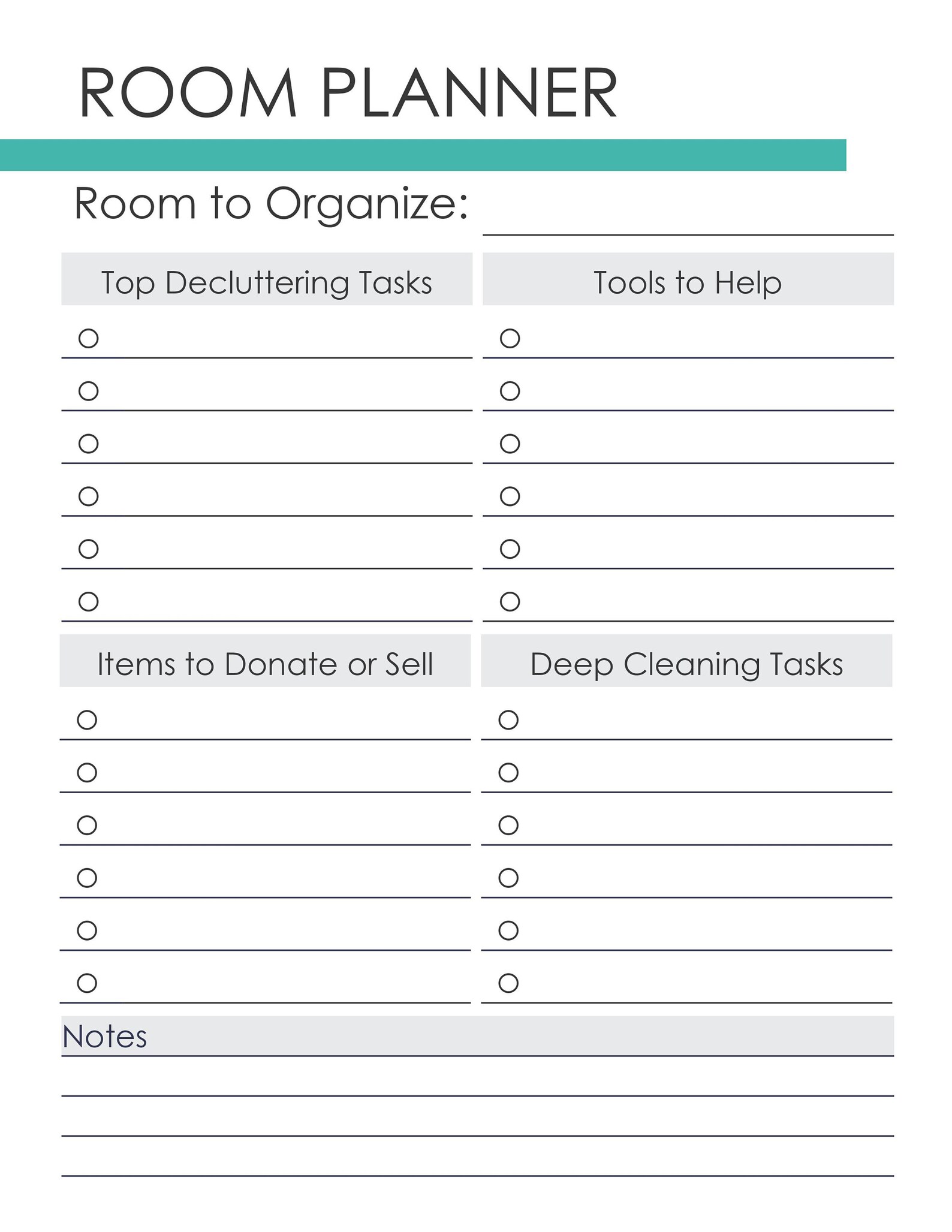 Declutter Printable • Decluttering Planner • Declutter Checklist • Declutter Challenge