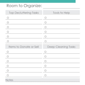 Declutter Printable • Decluttering Planner • Declutter Checklist ...