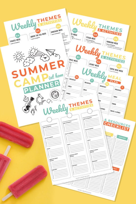 Summer Camp at Home Planner - Etsy