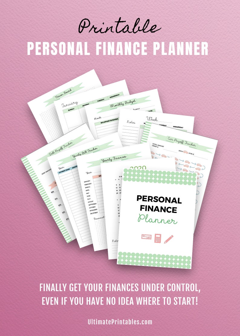 Personal Finance Planner, Budget Planner Printable, Instant Download ...