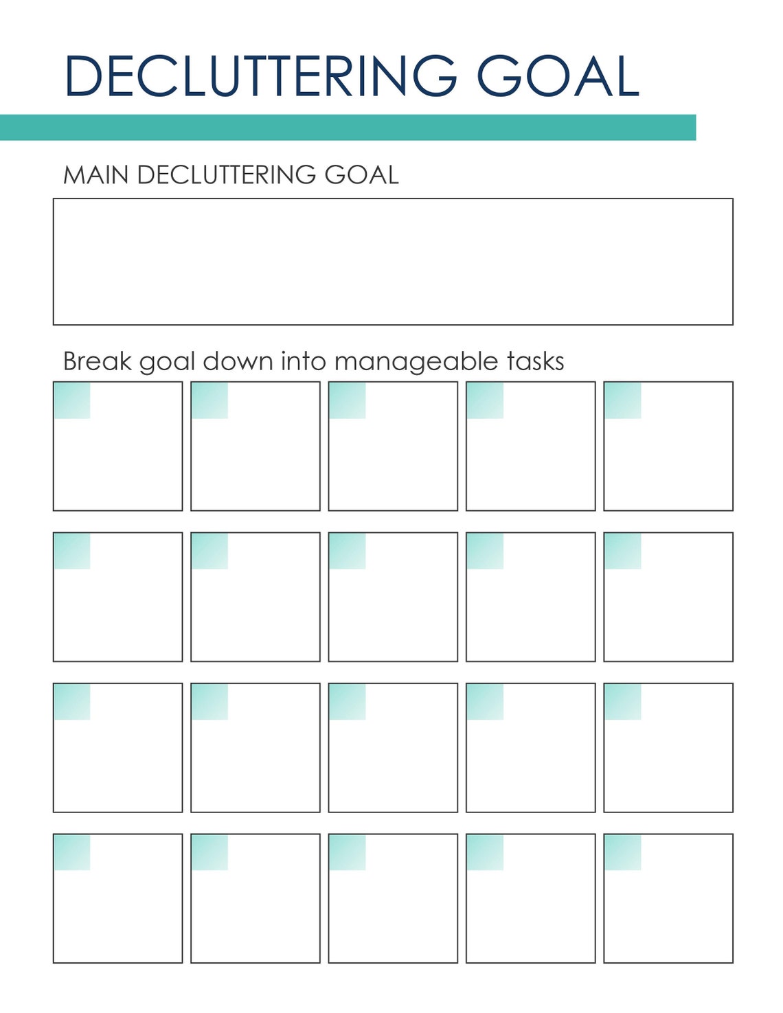 Declutter Printable • Decluttering Planner • Declutter Checklist ...