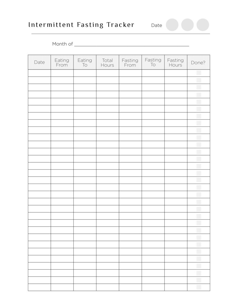 Intermittent Fasting Goals and Tracker | Intermittent Fasting | Fasting ...