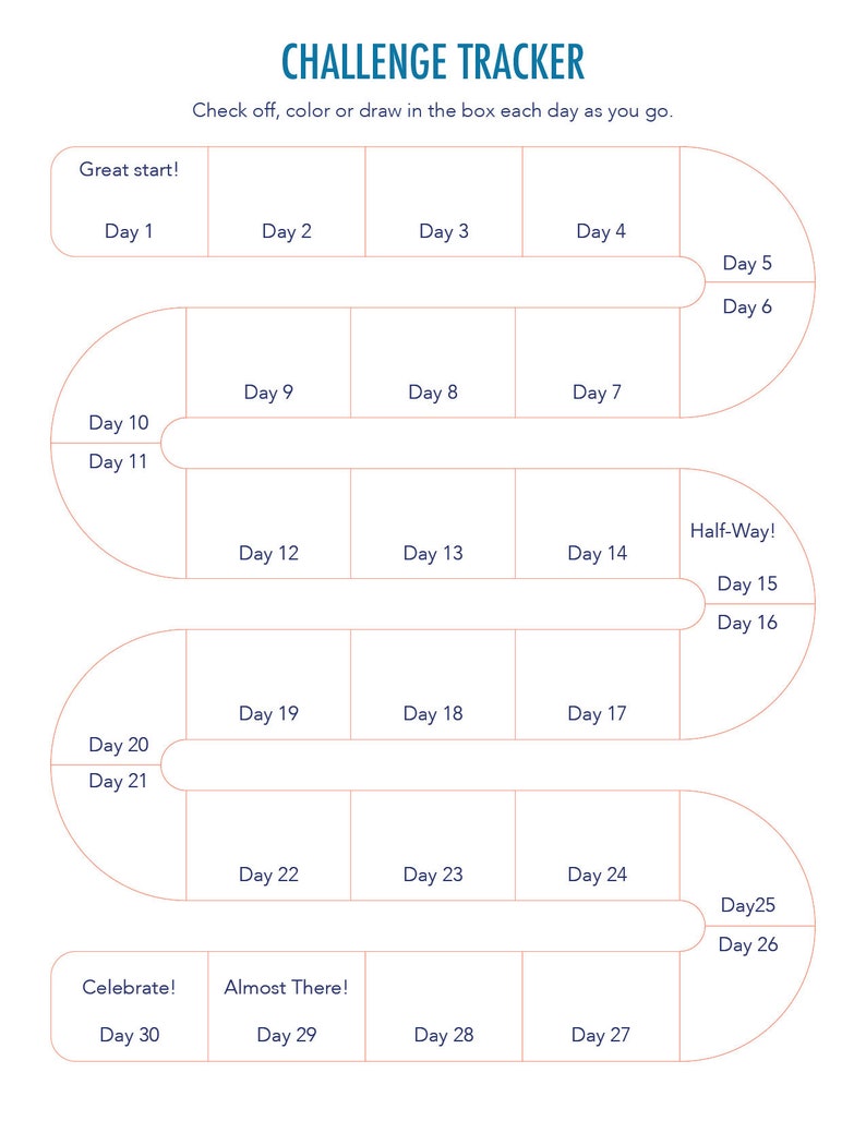 30-day Fitness Challenge | Fitness Planner | Fitness Journal | Weight ...