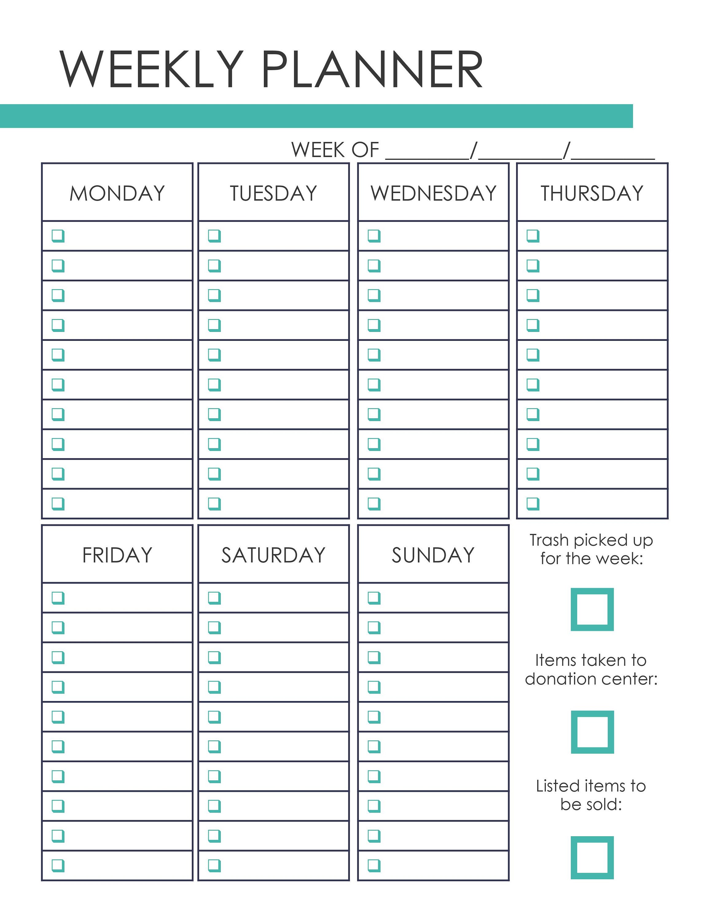 Declutter Printable • Decluttering Planner • Declutter Checklist ...