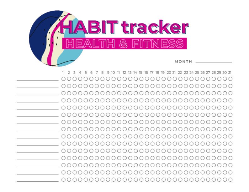 Habit Tracker Printable 80 Habit Tracker Ideas - Etsy