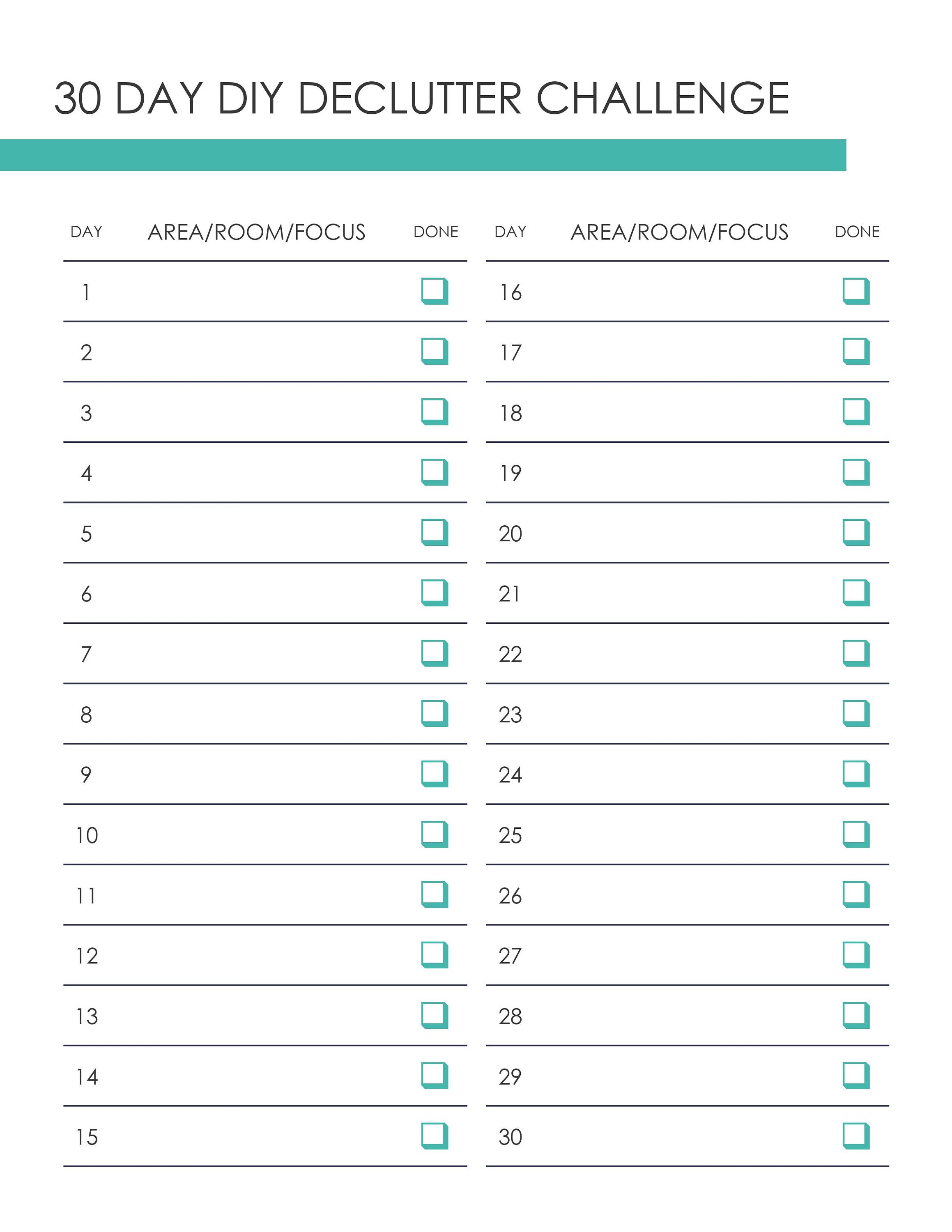 Declutter Printable • Decluttering Planner • Declutter Checklist ...