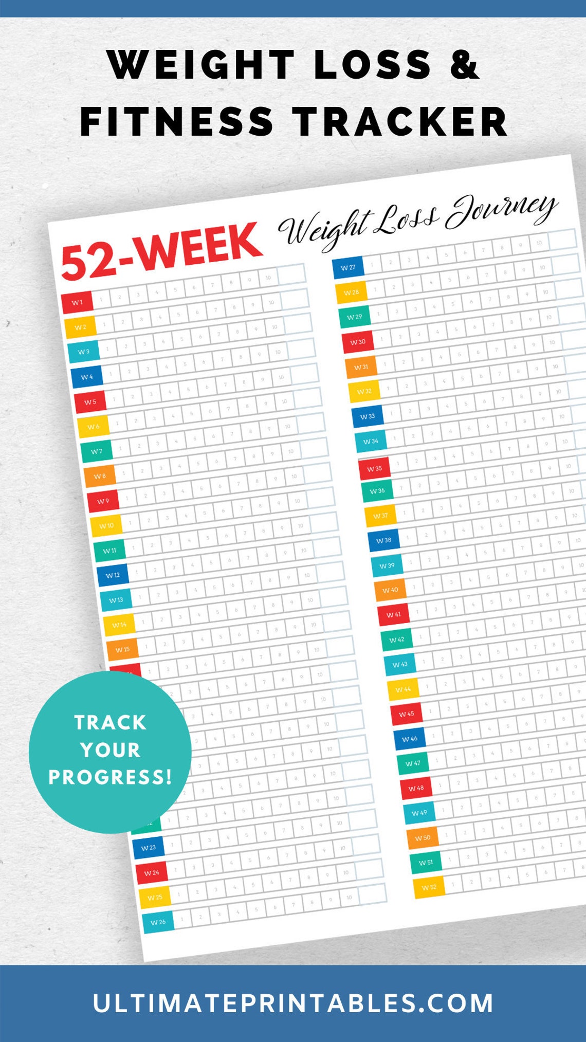 Fitness Planner Weight Loss Tracker Workout Log Calorie - Etsy