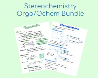 Organic Chemistry/orgo/ochem Essentials Study Notes/note Set | Etsy