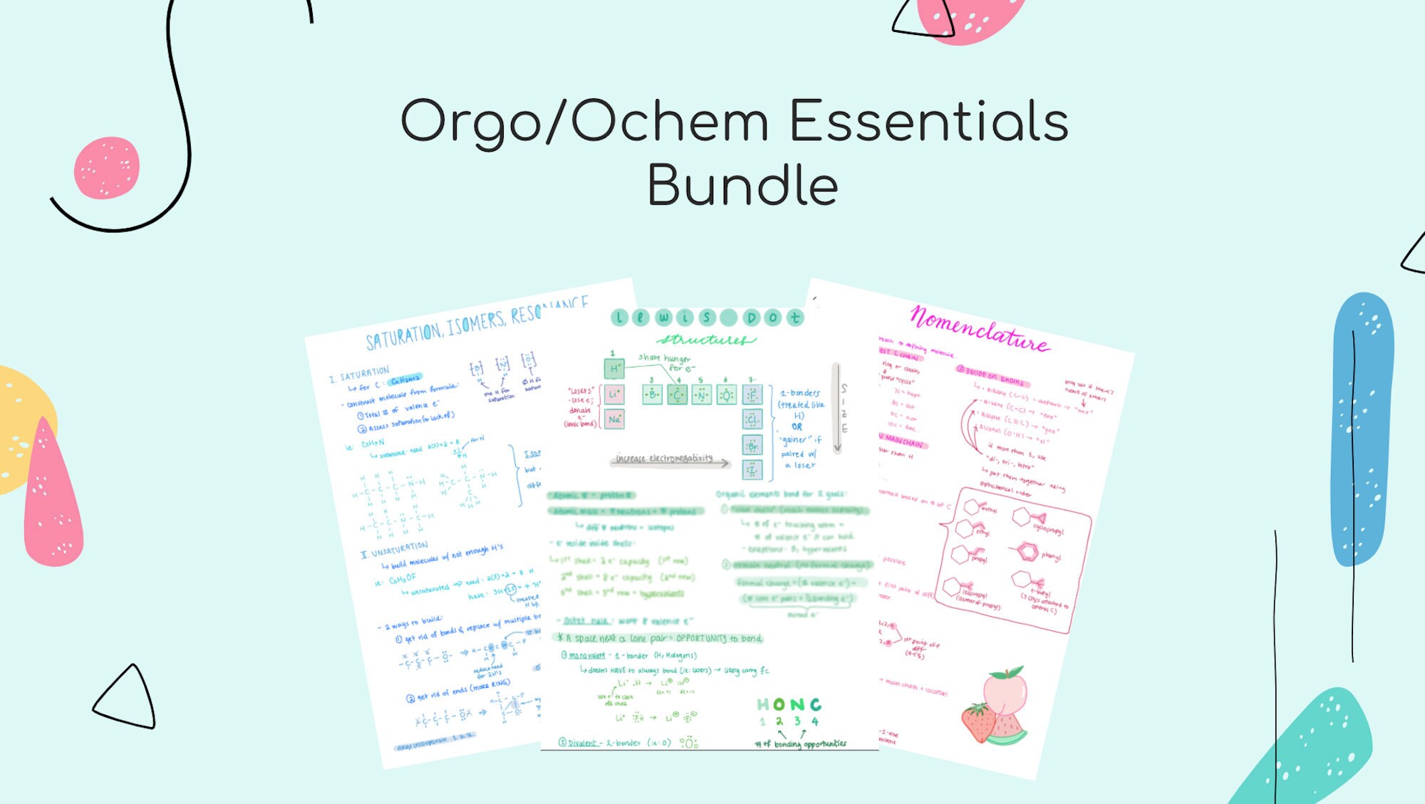 Organic Chemistry/orgo/ochem Essentials Study Notes/note Set ...