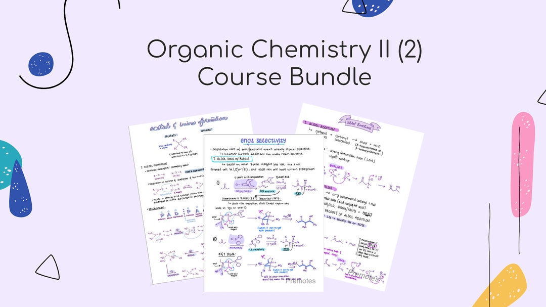 Organic Chemistry II (2) Course Bundle Orgo/ochem II Notes/note Set ...