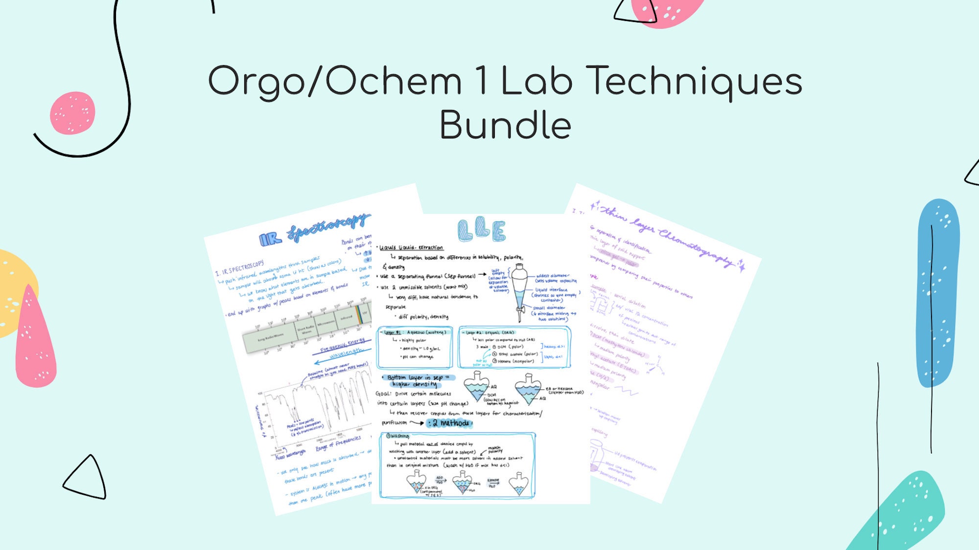 Lab Technique Bundle Organic Chemistry 1 Lab Orgo/ochem Chemistry Study ...
