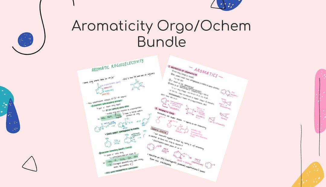 Aromaticity Bundle Organic Chemistry Orgo/ochem Study Notes/note Set ...