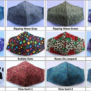 Face Mask - Hand Made in USA, Washable, 100% Cotton, Reuse, Breathable ...