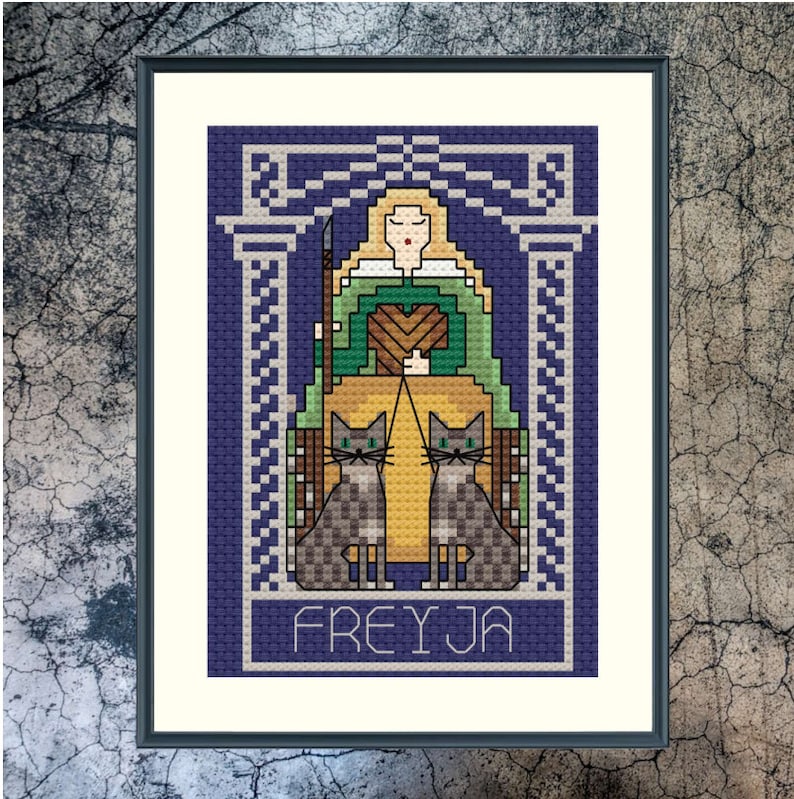 Freyja Freya Frigg Goddess Cross Stitch Pattern - Etsy