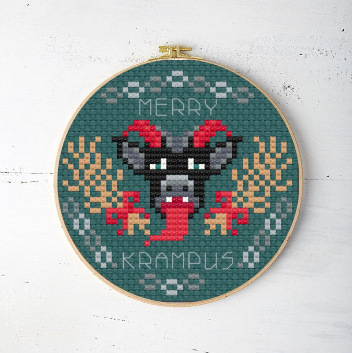 Merry Cryptmas Merry Creepmas PDF Cross Stitch Pattern Set - Etsy