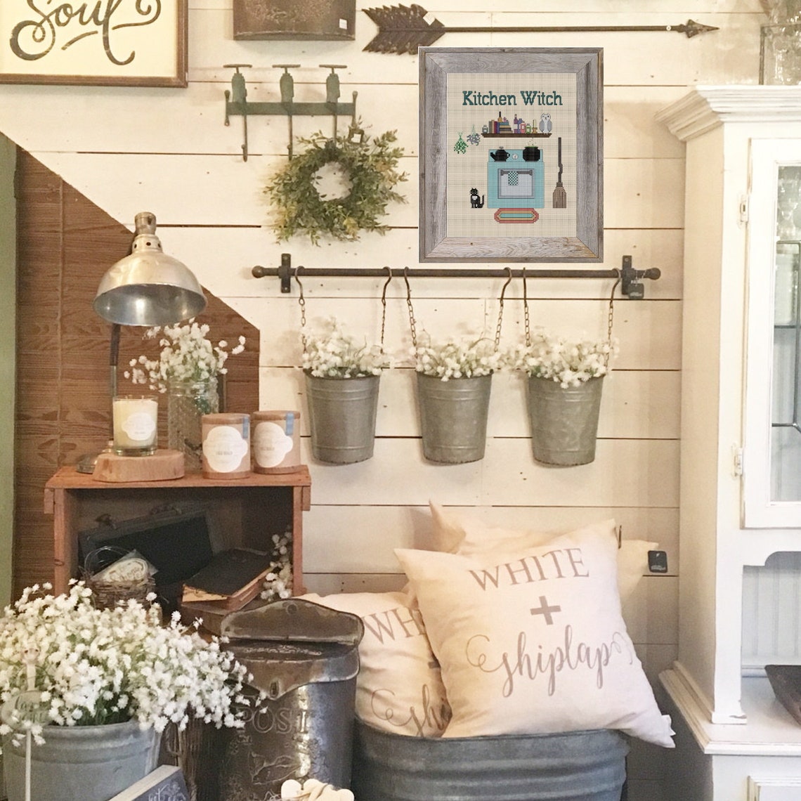 Kitchen Witch Full Color PDF Cross Stitch Pattern | Etsy