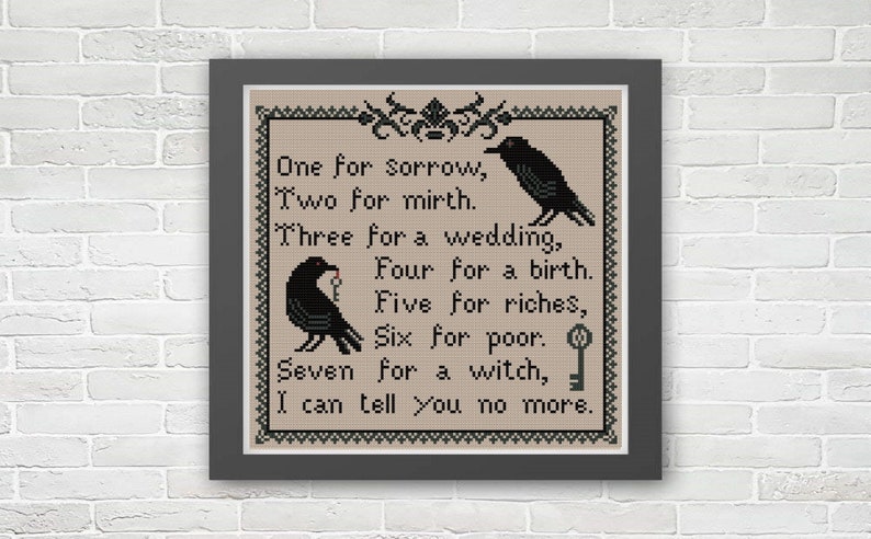 Counting Crows Cross Stitch Pattern PDF - Etsy