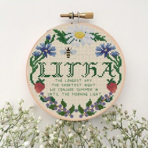 Litha 6" Hoop Cross Stitch Pattern PDF (full-color) - Etsy