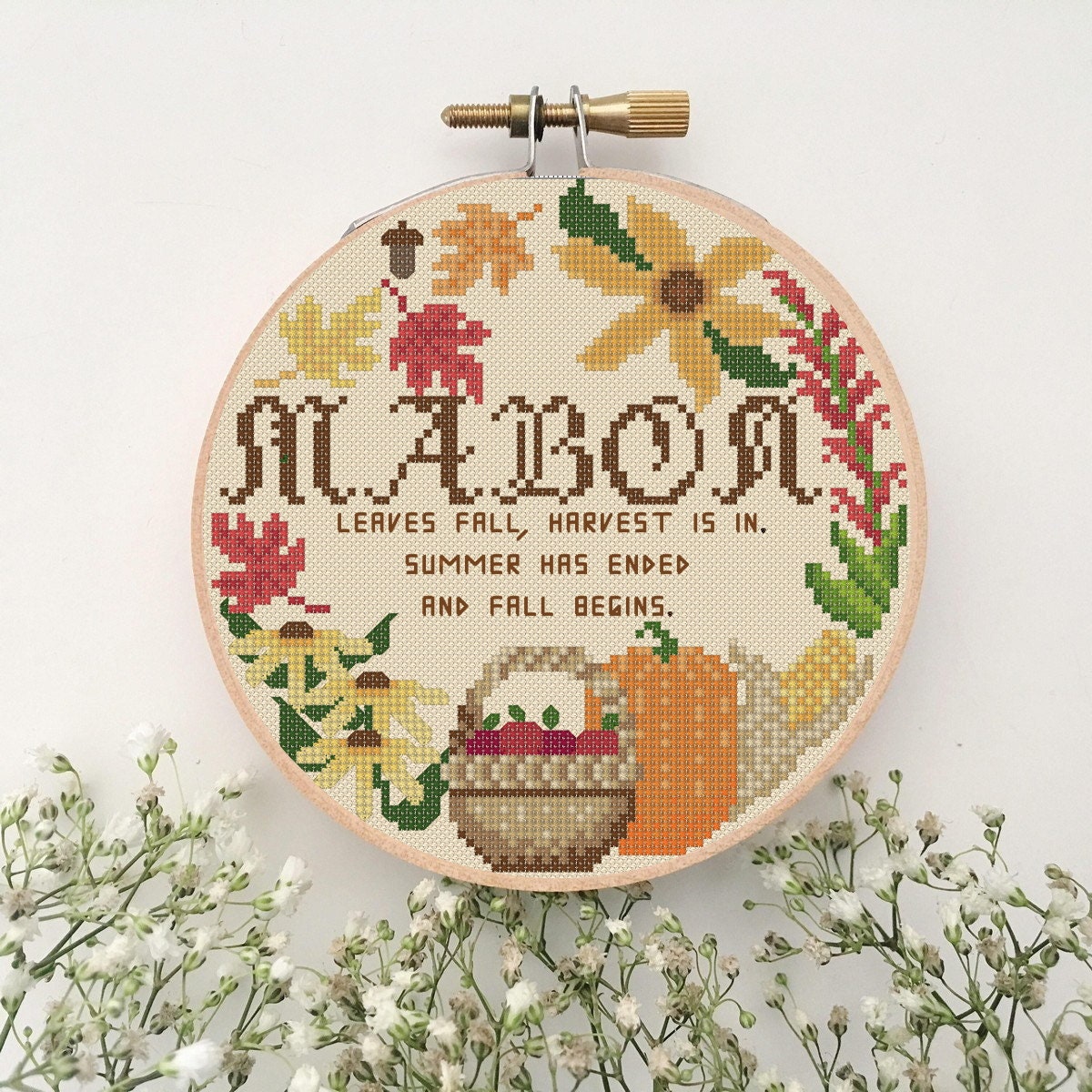 Mabon 6" Hoop Cross Stitch Pattern PDF (full-color) - Etsy