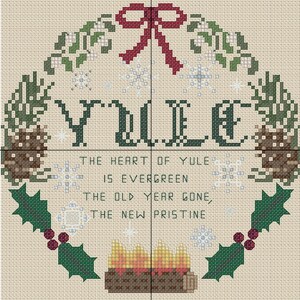Yule 6" Hoop Cross Stitch Pattern PDF (full-color) - Etsy