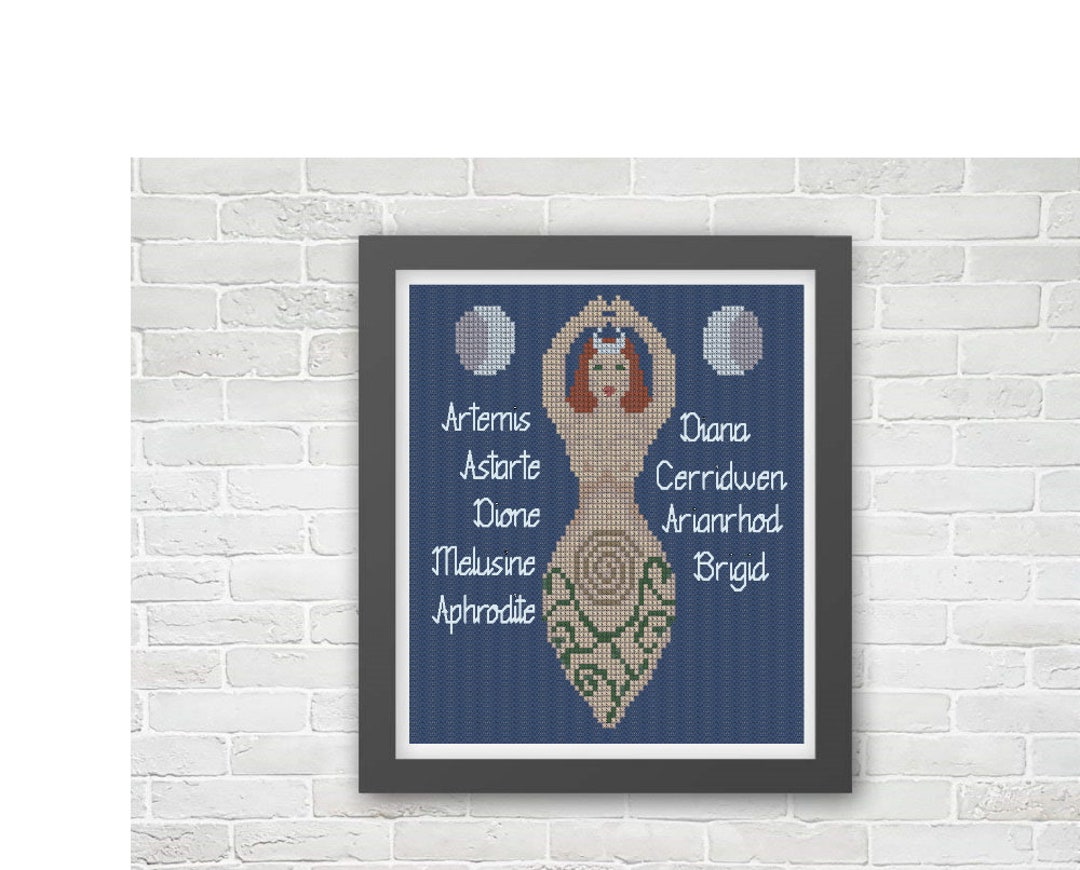 Goddess/full-figured Goddess 2 in 1 Cross Stitch Pattern PDF (wicca ...