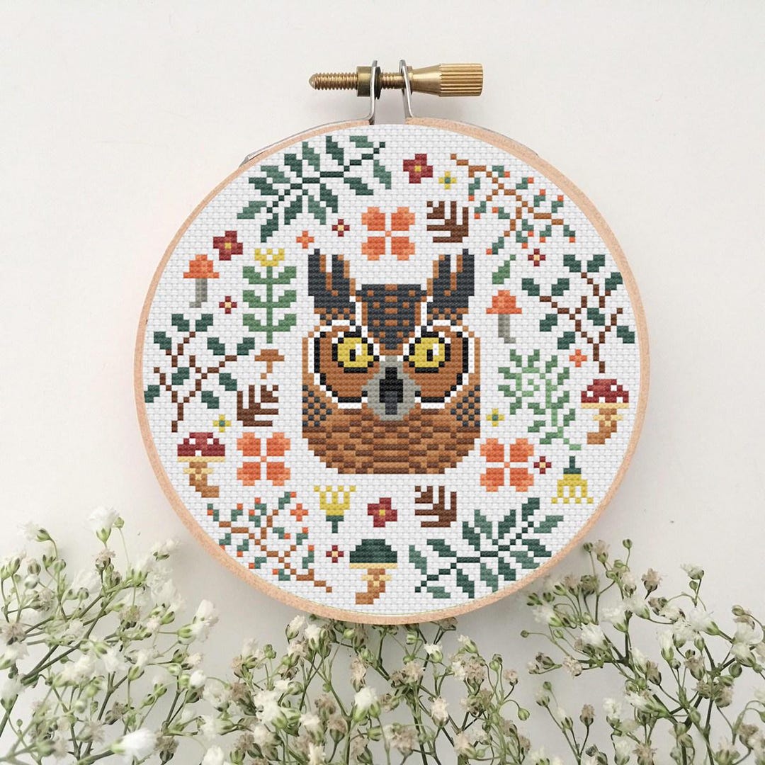 Owl Be Seeing You 6" Hoop Cross Stitch Pattern (PDF) - Etsy