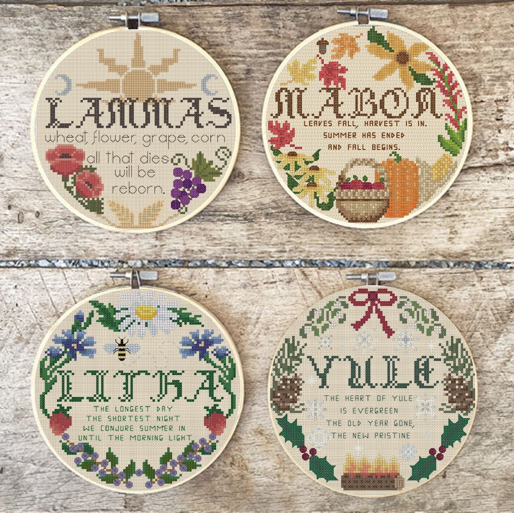 Litha 6 Hoop Cross Stitch Pattern PDF full-color - Etsy