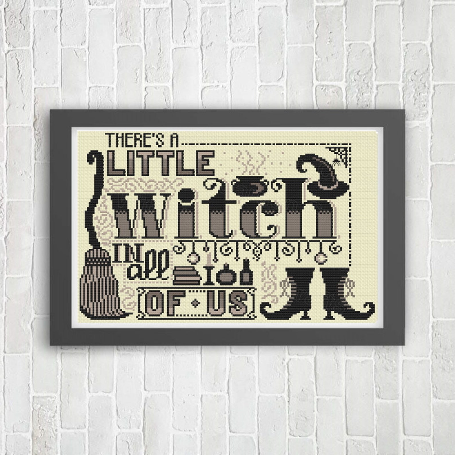 There's a Little Witch in All of Us PDF Digital Cross Stitch Pattern - Etsy