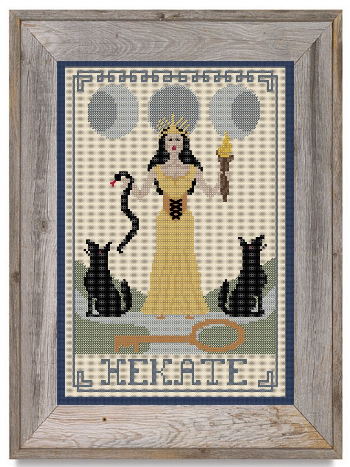 Goddess Hekate Queen of the Witches Cross Stitch Embroidery Pattern PDF ...