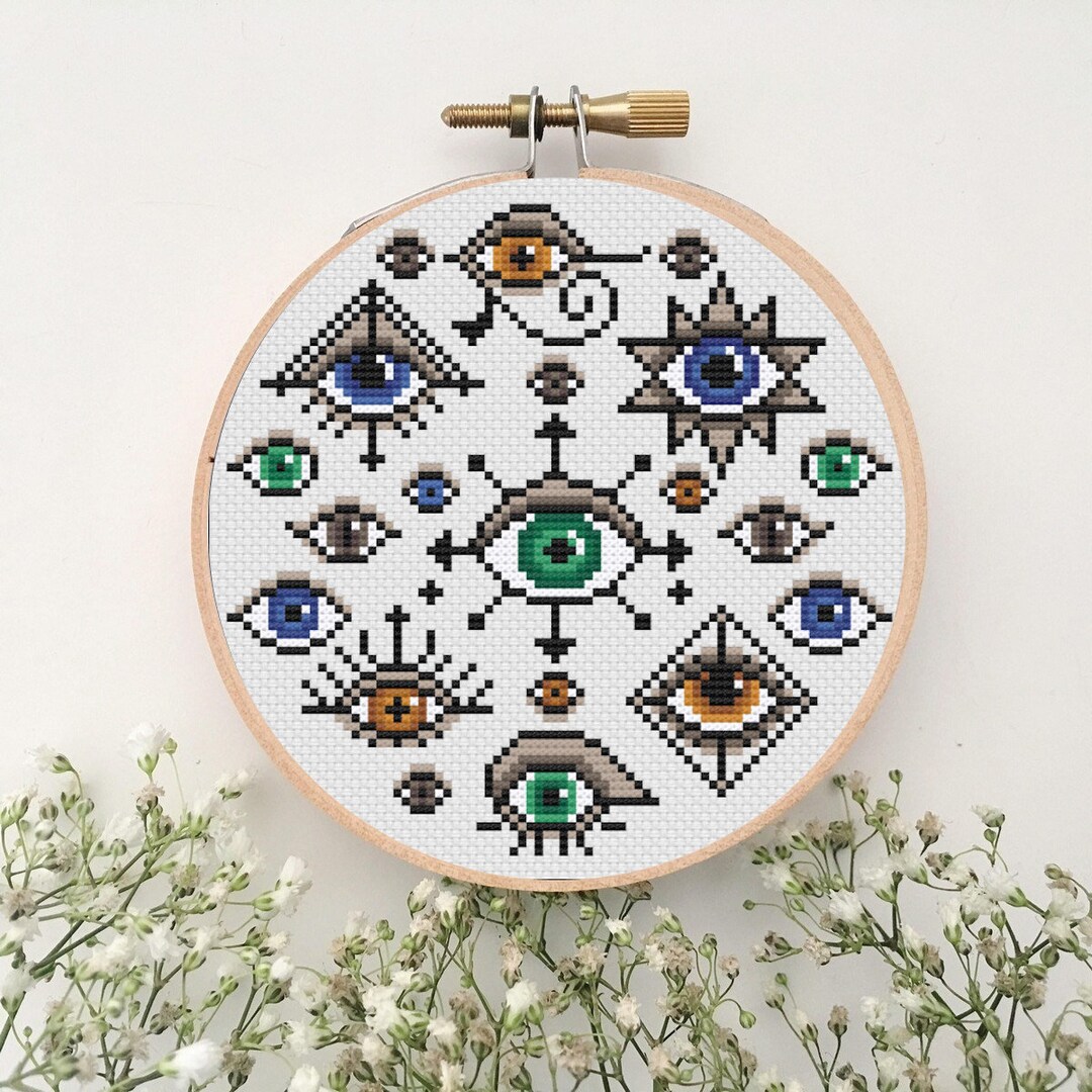 All Eyes on You 6" Hoop Cross Stitch Pattern (PDF) - Etsy