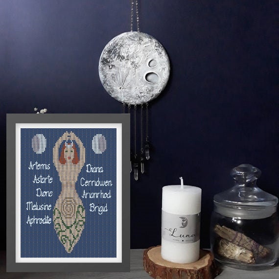 Goddess/full-figured Goddess 2 in 1 Cross Stitch Pattern PDF - Etsy