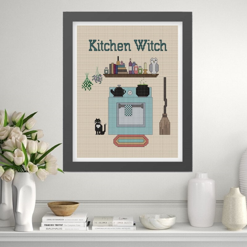 Kitchen Witch Full Color PDF Cross Stitch Pattern | Etsy