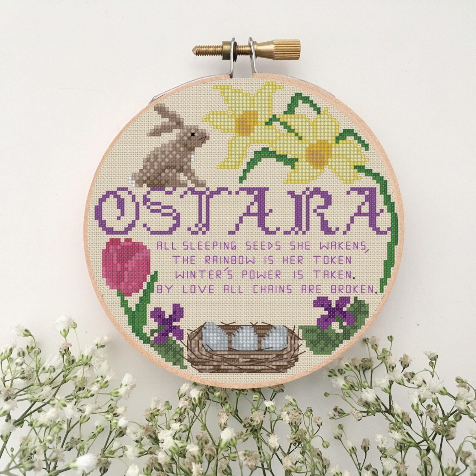 Ostara 6" Hoop Cross Stitch Pattern - Etsy
