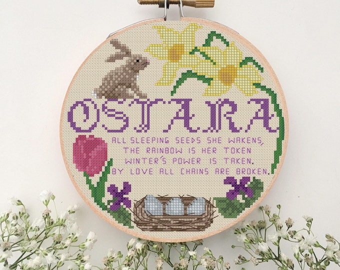 Ostara 6 Hoop Cross Stitch Pattern | Etsy
