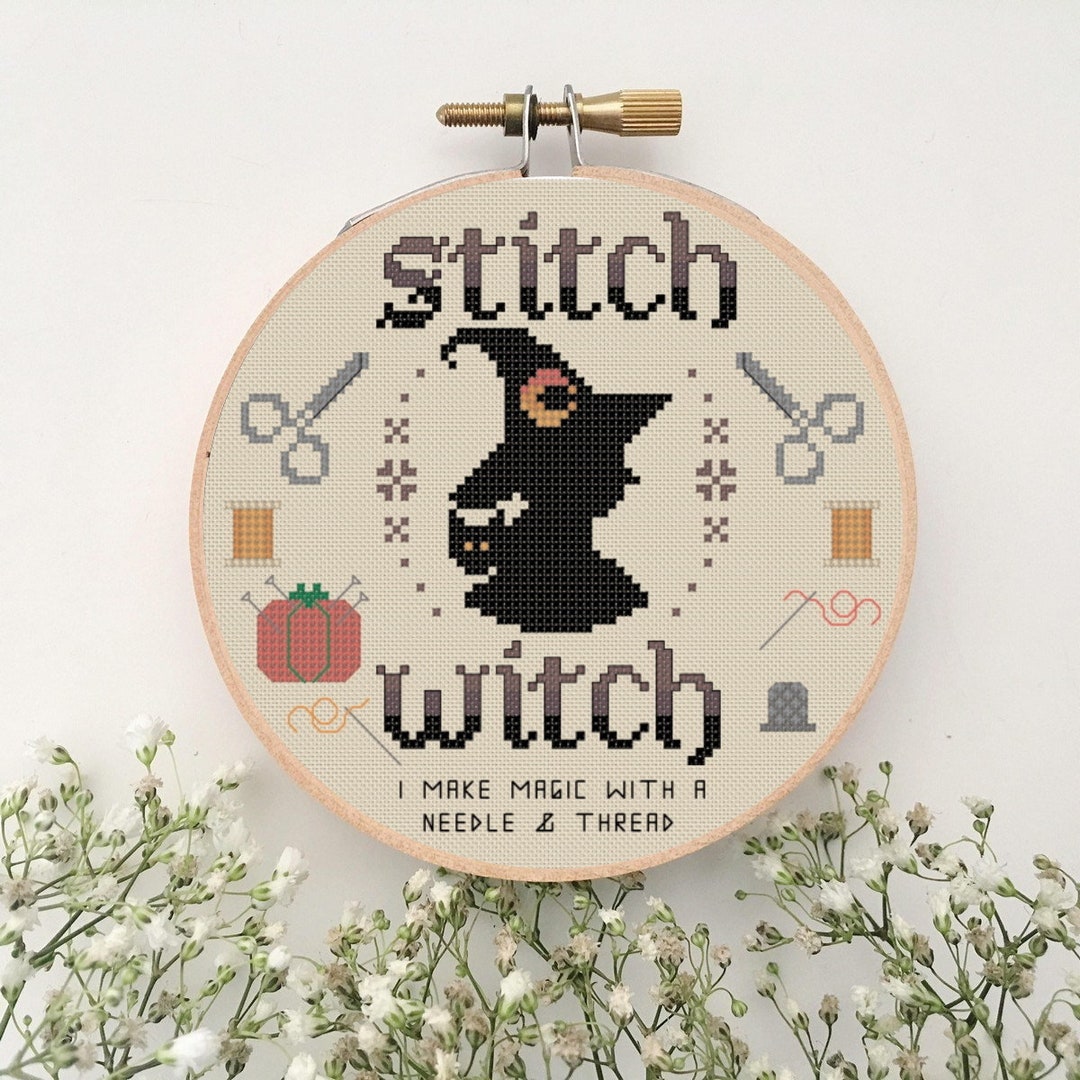 Stitch Witch 6" Hoop PDF Cross Stitch Pattern - Etsy