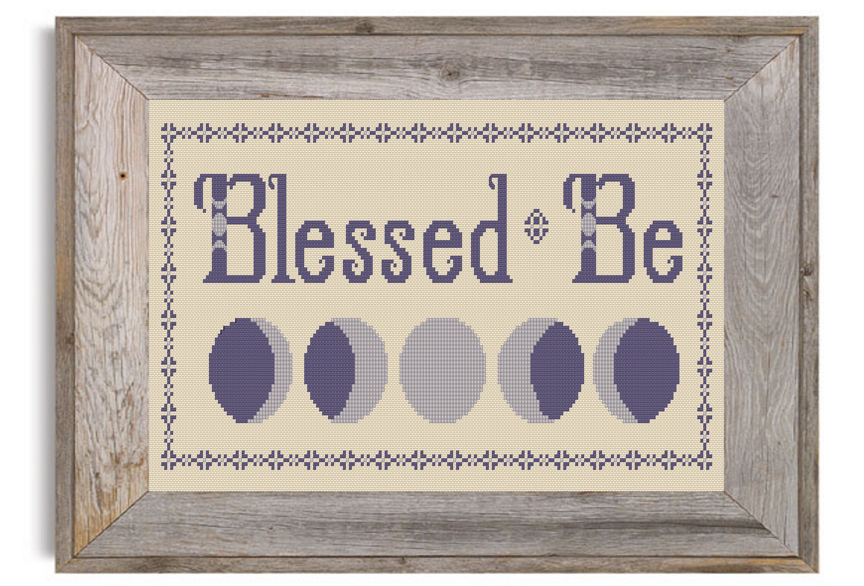 Blessed Be Cross Stitch PDF Pattern Wicca Witch Pagan - Etsy
