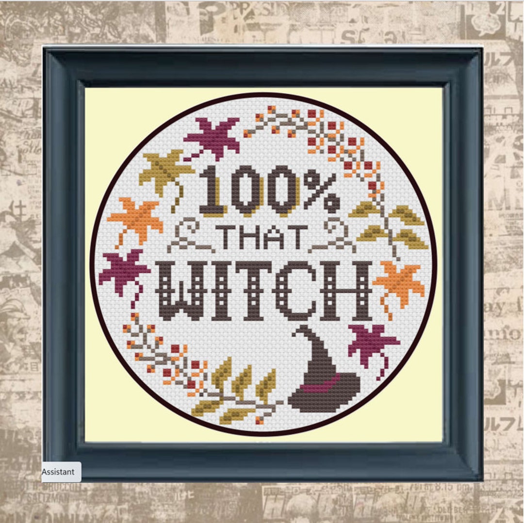 100% That Witch Cross Stitch Pattern PDF - Etsy