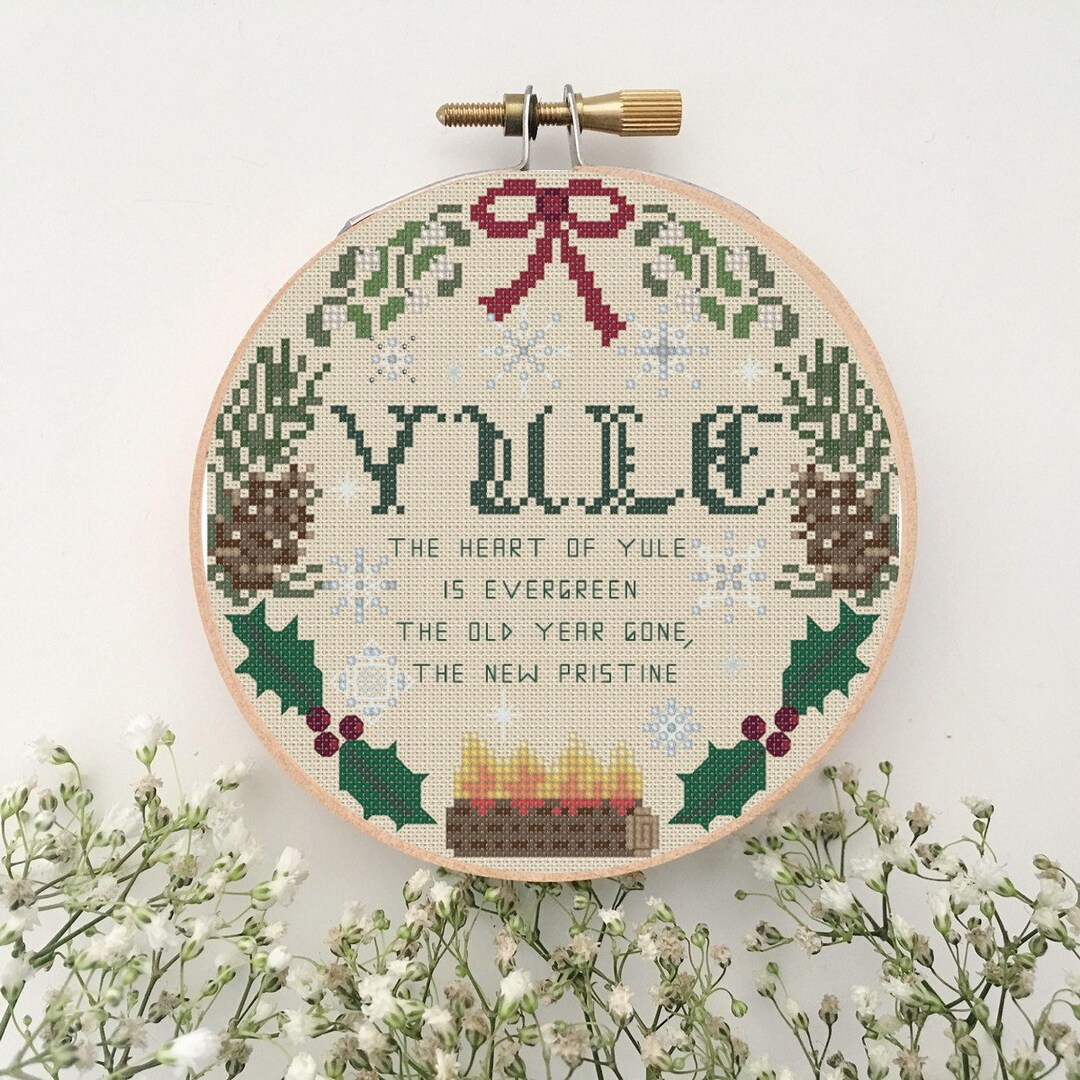 Yule 6" Hoop Cross Stitch Pattern PDF (full-color) - Etsy