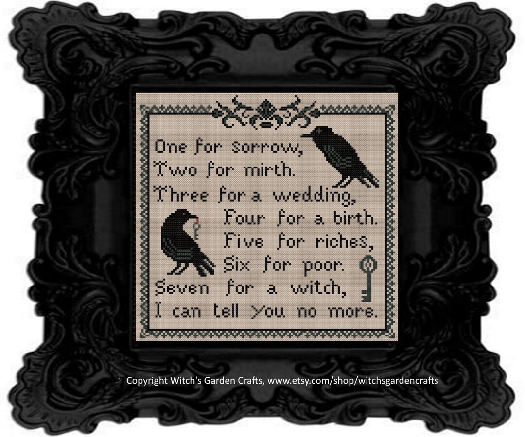 Counting Crows Cross Stitch Pattern PDF - Etsy