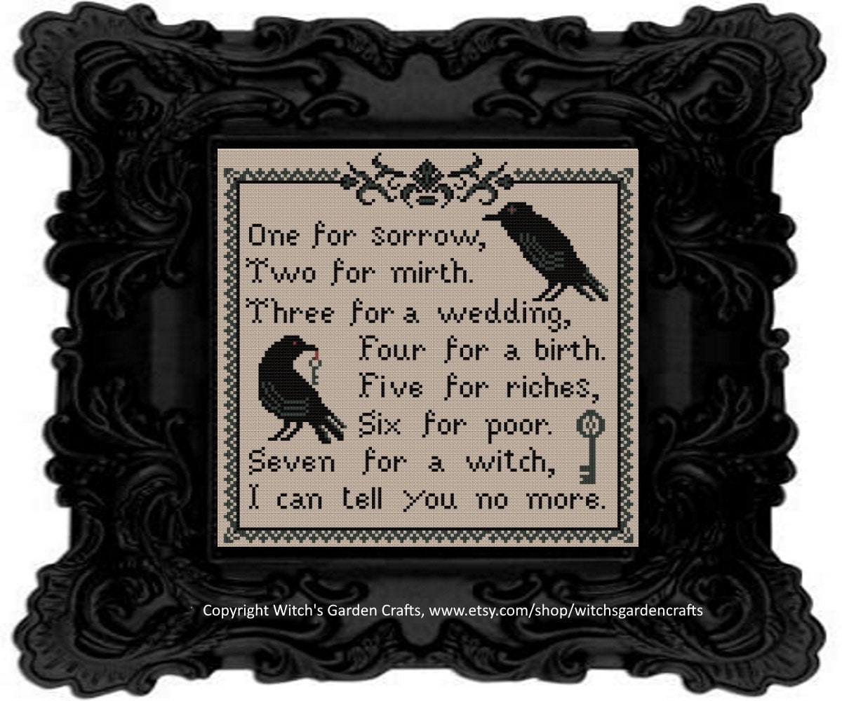 Counting Crows Cross Stitch Pattern PDF - Etsy