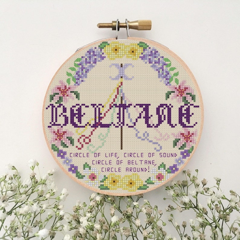 Beltane 6 Hoop Cross Stitch Pattern PDF full-color | Etsy