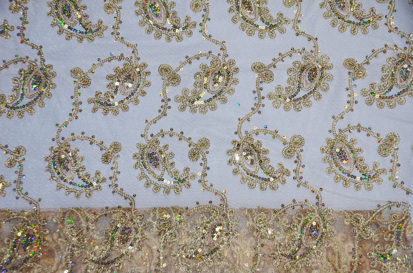 Pink Coco Paisley Fabric by the Yard Paisley Lace With | Etsy