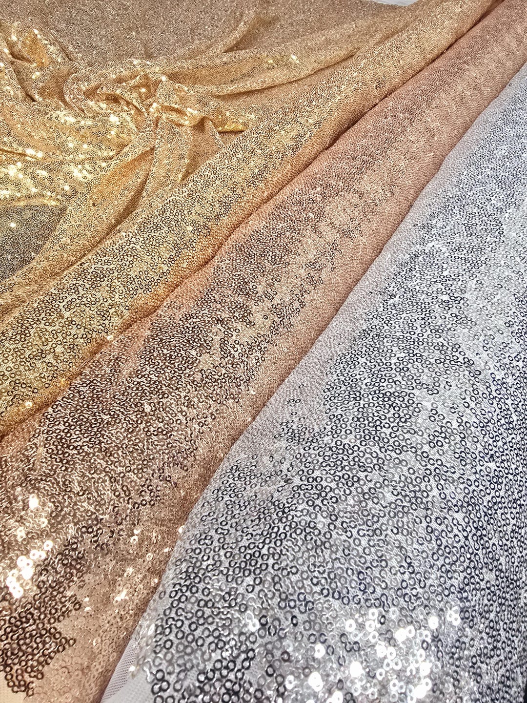 Sequins Fabric by the Yard | Glitter Sequins Fabric | Mesh Sequins ...