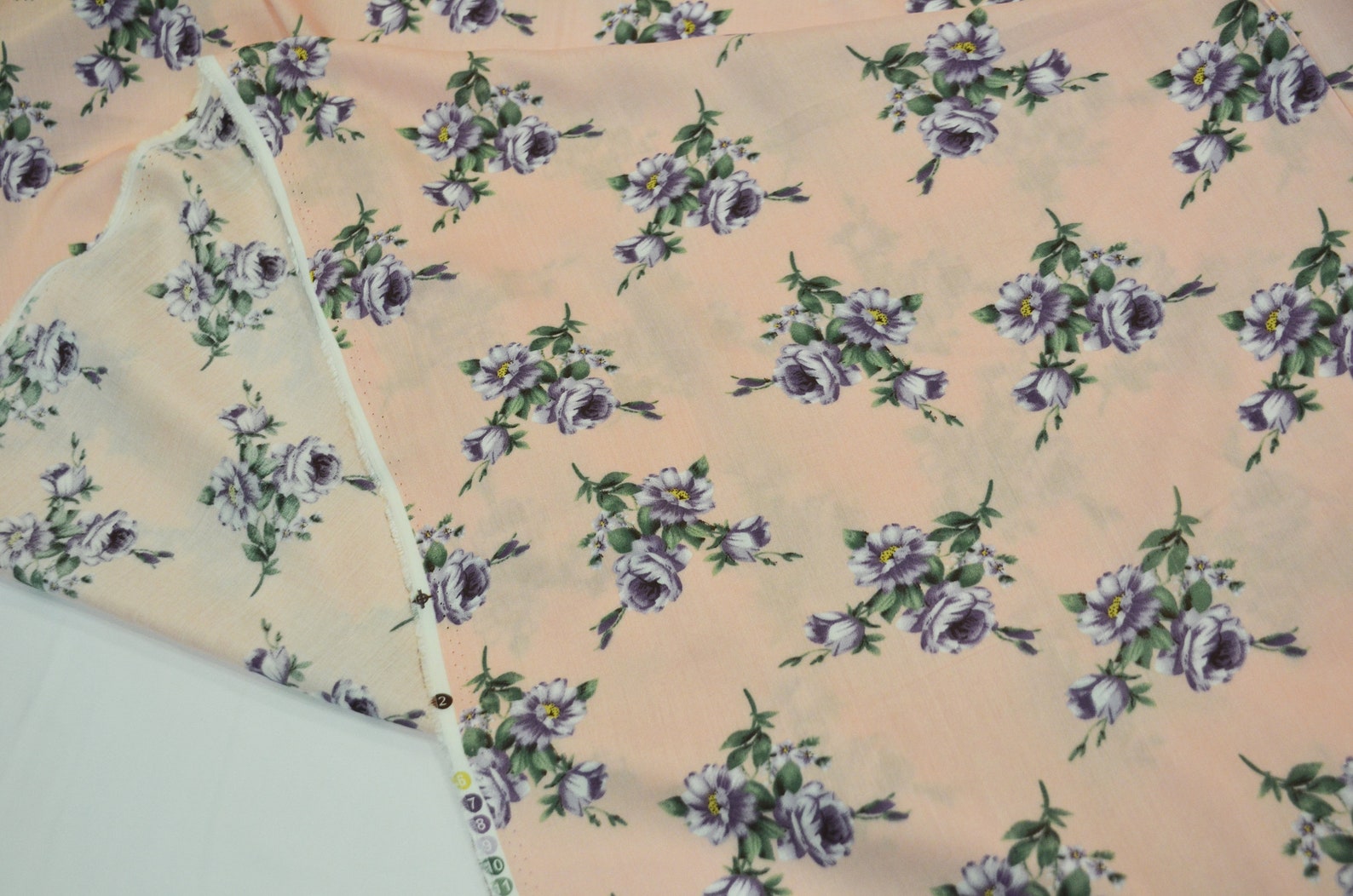 Love Flower Rayon Challis Fabric by the Continuous Yard | 60" Wide ...