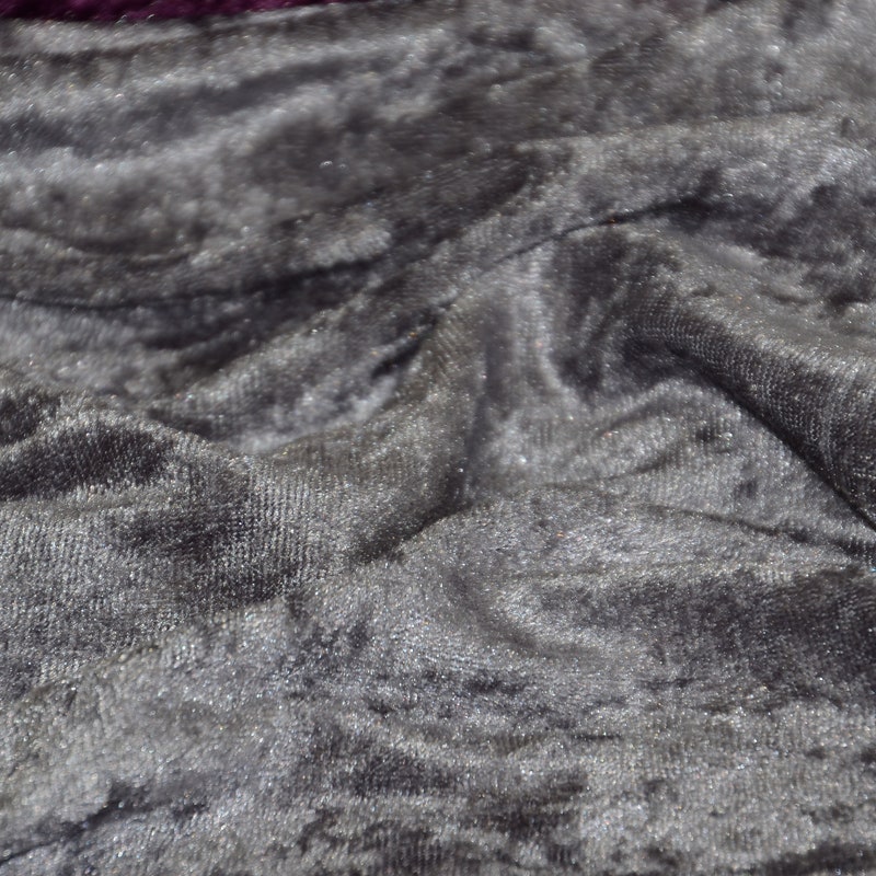 Grey Velvet Fabric - Etsy