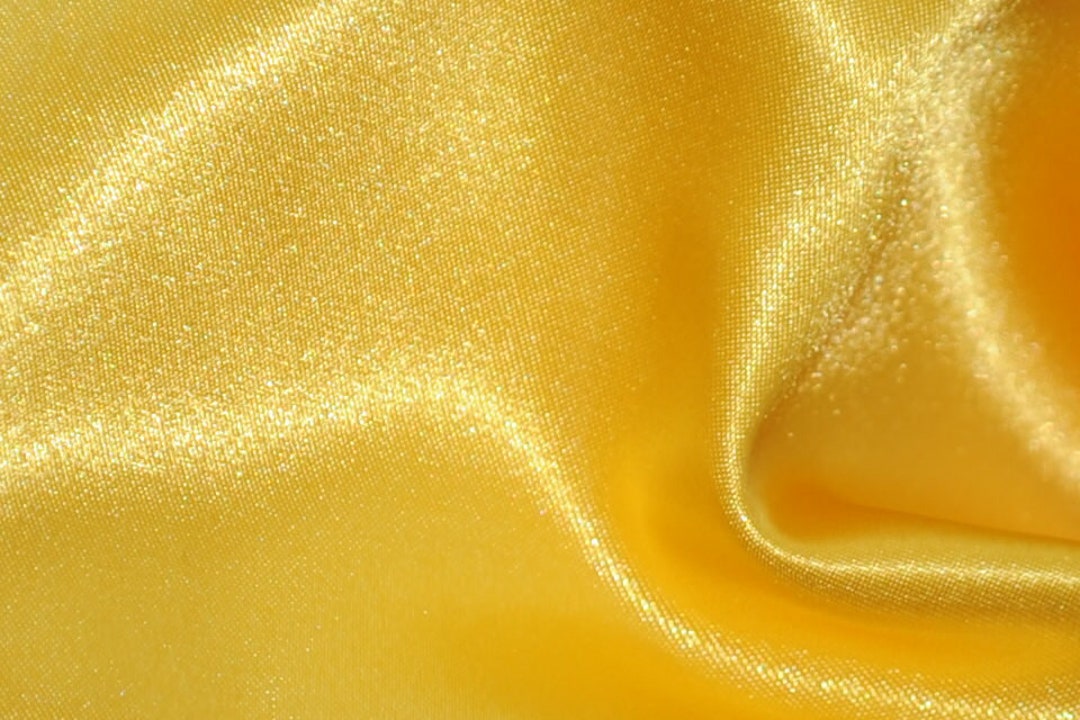 Yellow Shiny Bridal Satin Fabric | Heavy Shiny Bridal Satin | 60" Wide ...