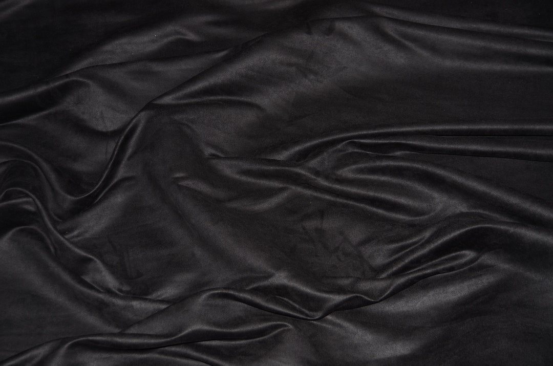 Black Suede Fabric by the Yard | Black Microsuede | 60" Wide | Faux ...