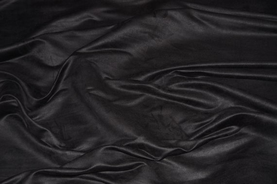 Black Suede Fabric by the Yard Black Microsuede 60 | Etsy