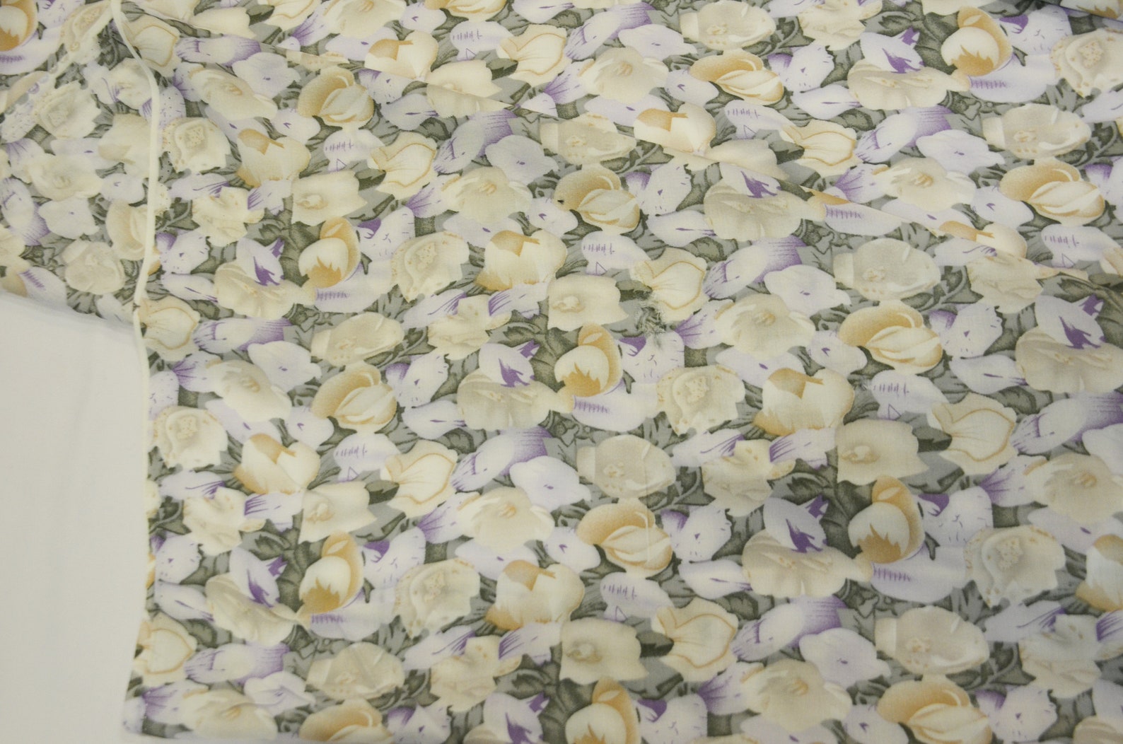 Spring Floral Rayon Challis Fabric by the Continuous Yard | Etsy